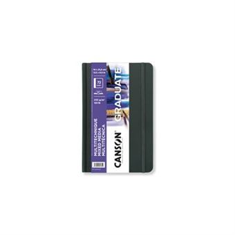 Caderno Liso Canson Graduate Mixed Media Multitécnica A5 Preto ...