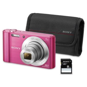 Máquina Fotográfica Compacta Sony Cyber-shot DSC-W810P - Rosa + Kit ...