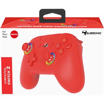 Comando Wireless Subsonic LED RGB Vermelho - Nintendo Switch ...