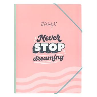 Pasta com 30 Micas Mr Wonderful – Never Stop Dreaming - Pastas - micas ...
