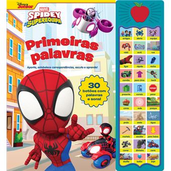Spidey e a Super Equipa - Primeiras Palavras - 30 Botões com Palavras e ...