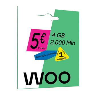 Pack Cartão WOO 4GB 5€ - Equipamento / Cartão Operador NOS - Compra na ...