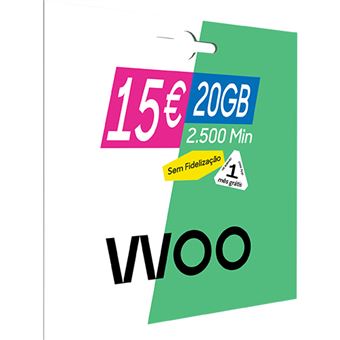 Pack Cartão WOO 15€ S/P&G - Equipamento / Cartão Operador NOS - Compra ...