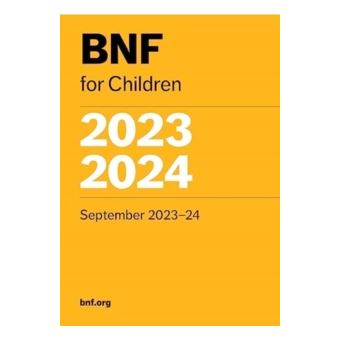 Bnf for Children (bnfc) 2023-2024 - Brochado - Paediatric Formulary Committee - Compra Livros na ...