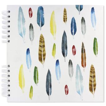 Caderno Liso Scrapbooking Feathers Grande - Caderno de Grande Formato ...