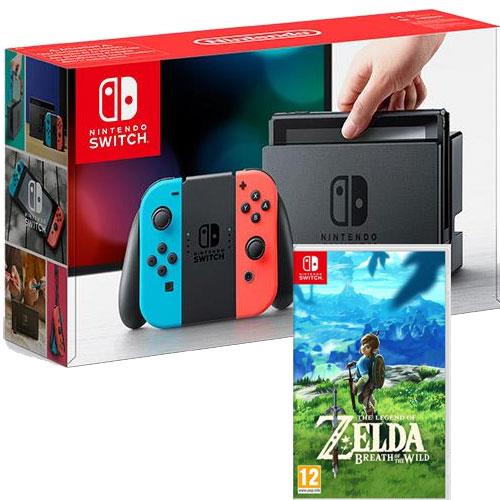 Pack Nintendo Switch 32gb Azul And Vermelho Néon The Legend Of Zelda