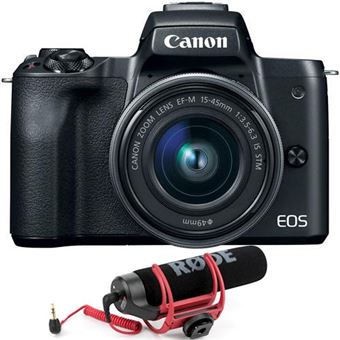 Máquina Fotográfica Mirrorless Canon EOS M50 - Preto + EF-M 15-45mm f/3 ...