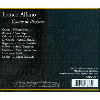 Cyrano De Bergerac-musica - ALFANO - F. - Compra música clássica na Fnac.pt