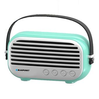 Coluna Portátil Bluetooth Blaupunkt Vintage - Verde Água - Coluna ...