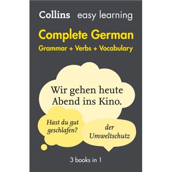 Easy Learning German Complete Grammar, Verbs and Vocabulary - Brochado ...