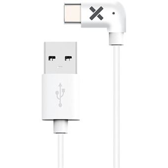 Cabo USB WeFix Curvo para USB-C - 1m - Branco - Acessórios Telemóvel ...