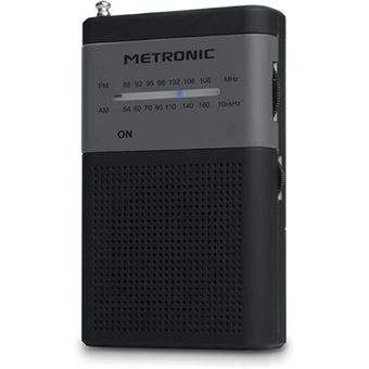 Rádio Portátil Metronic - Preto | Cinzento - Rádio - Compra na Fnac.pt
