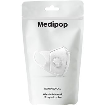 Máscara Proteção Medipop Lavável - Branco - Acessórios Foto Digital ...