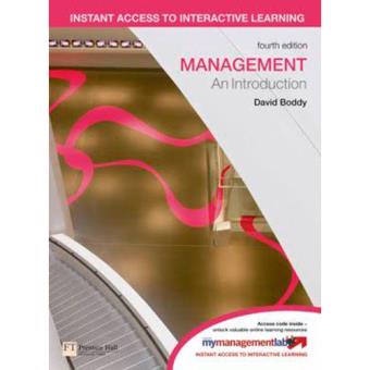 Management: An Introduction 4th Edition - Brochado - David Boddy ...