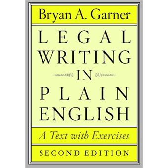 Legal Writing in Plain English 2nd Edition - Brochado - GARNER, BRYAN A ...