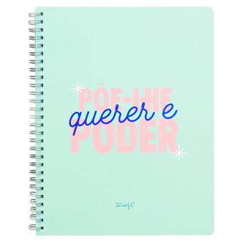 Caderno Pautado Mr Wonderful - Põe-lhe Querer e Poder - Caderno com ...