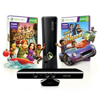 Xbox 360 4GB + Kinect + Kinect Adventures + Kinect Joy Ride - Consola ...