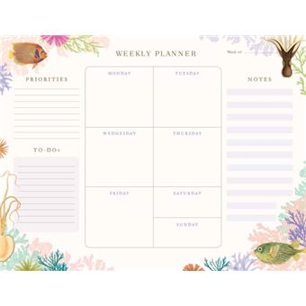 Art of Nature Under the Sea Weekly Planner Notepad - Papelaria ...