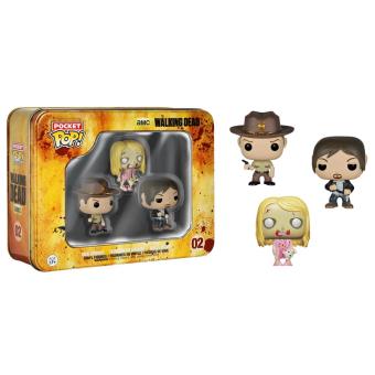 Funko - Pack 3 Figurines Walking Dead Pocket (Daryl, Sheriff & Teddy ...