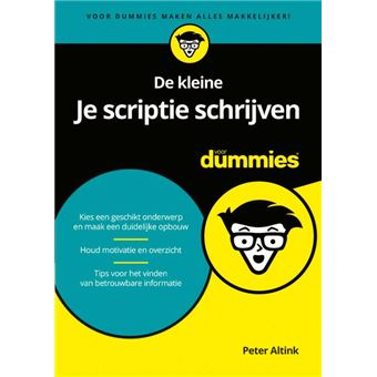 De kleine je scriptie schrijven voor Dummies | Peter Altink Peter ...