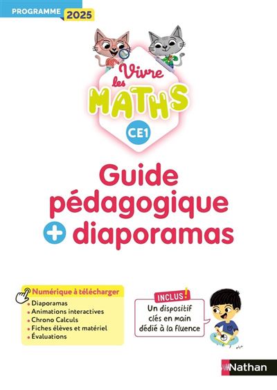 Vivre les maths - CE1 - Guide pédagogique + Diaporamas - Programme 2025 ...