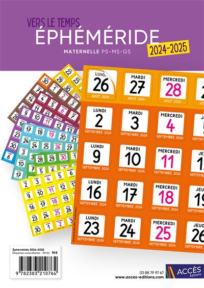 Éphéméride 2024-2025 - broché - Christina Dorner, Léa Schneider, Océane ...