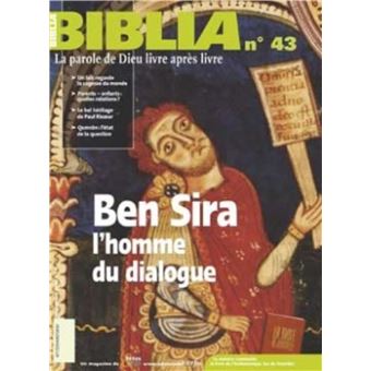 Biblia 43 - ben sira, l'homme du dialogue - broché - Jean-Michel ...
