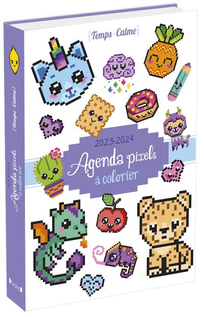 Agenda pixels à colorier 2023-2024 - relié - Eugénie Varone - Achat ...