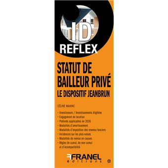 ID'Réflex Le Statut de bailleur privé - Dernier livre de Céline Mahinc ...