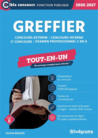 Greffier – Concours externe – Concours interne – 3e concours – Examen ...