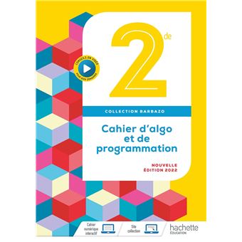 Barbazo - Cahier d'algo 2nde Edition 2022 - broché - Eric Barbazo - Achat Livre | fnac