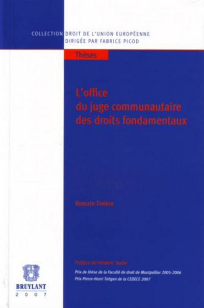 Loffice Du Juge Communautaire Des Droits Fondamentaux Broché