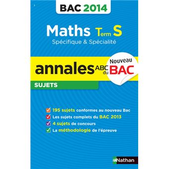 Annales bac 2014 maths term s specifique & specialite Edition 2014 ...