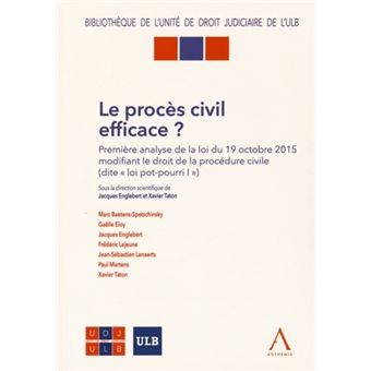Le procès civil efficace ? Sous la direction de jacques englebert ...