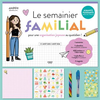 Le semainier familial - broché - Andrea_drw_ - Achat Livre | fnac