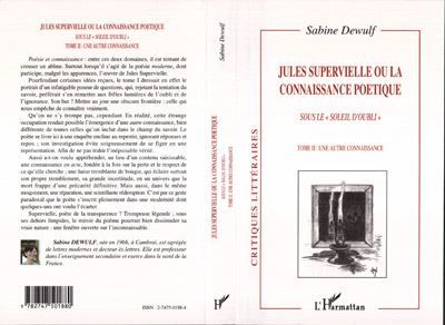 Jules supervielle ou la connaissance poétique Sous le « soleil d'oubli ...