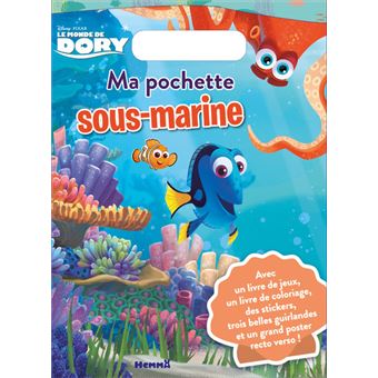 Le monde de Dory Ma pochette sous-marine Livre de coloriage avec ...