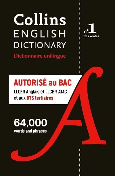Dictionnaire anglais unilingue - format poche - autorisé au bac ...