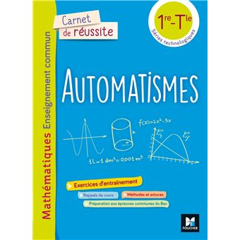 Carnet de réussite - AUTOMATISMES - MATHS enseignement commun 1re -Tle ...