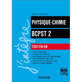 Physique-Chimie Tout-en-un BCPST 2e année - broché - Isabelle Bruand ...