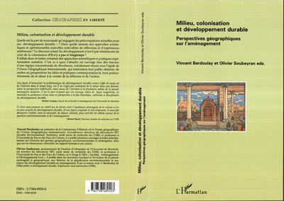 Milieu, colonisation et developpement durable Perspectives ...