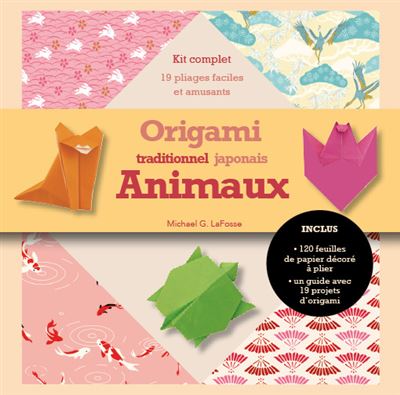Origami traditionnel japonais - Animaux Kit complet avec un livret et ...