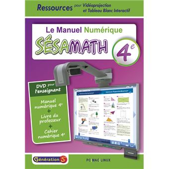 Manuel numérique Sésamath 4e - DVD pour l'enseignant DVD pour l'enseignant - Coffret - Sesamath ...