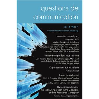 Questions de communication, n 31/2017. humanites numeriques, corpus e ...