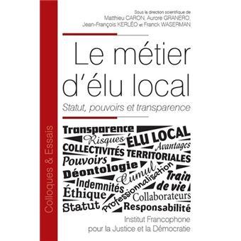 Le métier d'élu local Statut, pouvoirs et transparence - broché ...