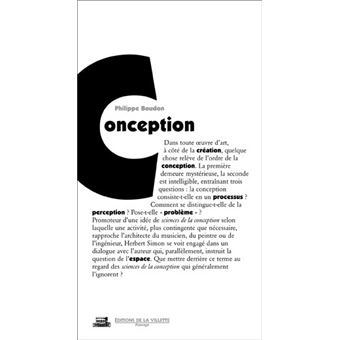 Conception - broché - Philippe Boudon - Achat Livre | fnac
