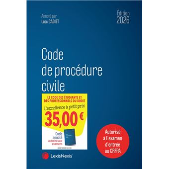 Code de procédure civile 2026 - relié - Loïc Cadiet - Achat Livre | fnac