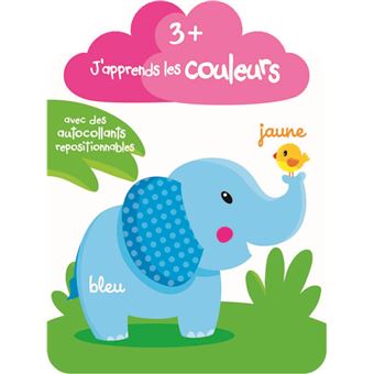 J'apprends les couleurs 3+ Livre avec autocollants - cartonné ...