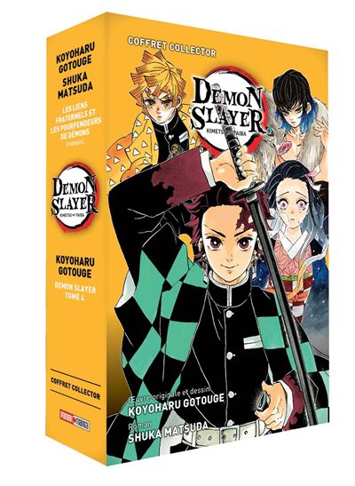 Demon Slayer - Coffret Demon Slayer T04 + Roman jeunesse T02 - Shuka ...