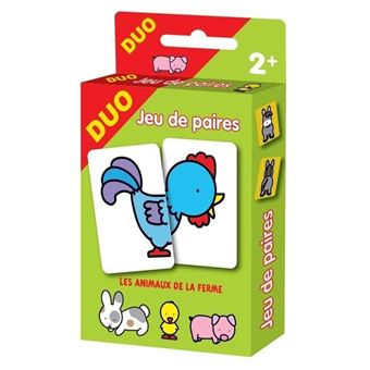 Les animaux de la ferme - Jeu de paires - Cartes Duo cartes duo - Boîte ...